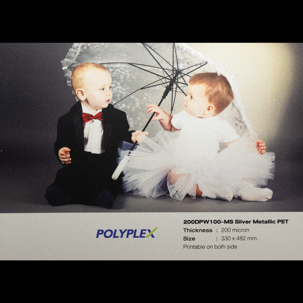 แผ่นพลาสติกดิจิตอล Polyplex PET White